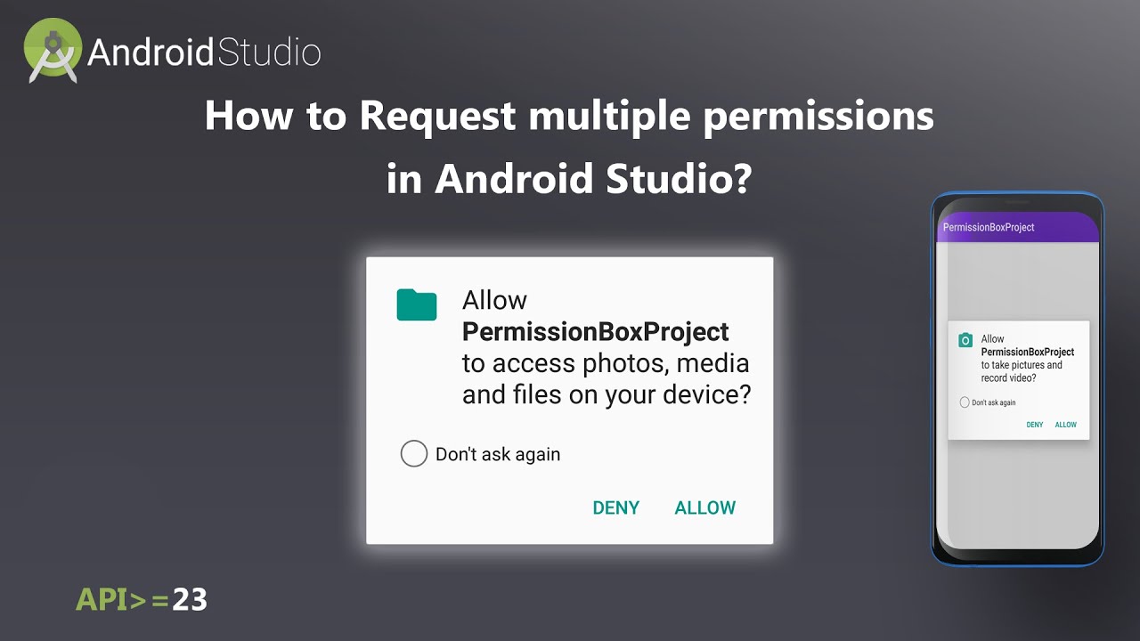 How to Request multiple  permissions in Android Studio?