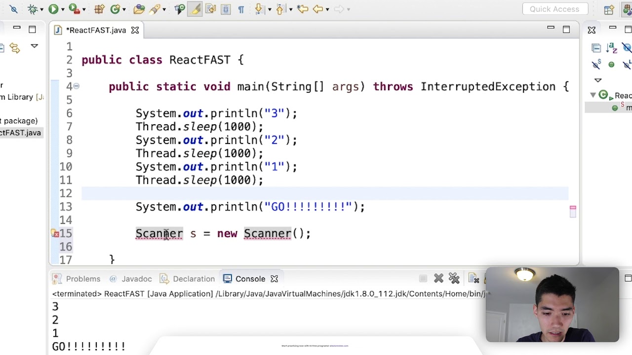 Practice Java Program - Reaction Timer #58