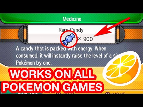 How to get 900 RARE CANDY in all Pokemon Games in Citra