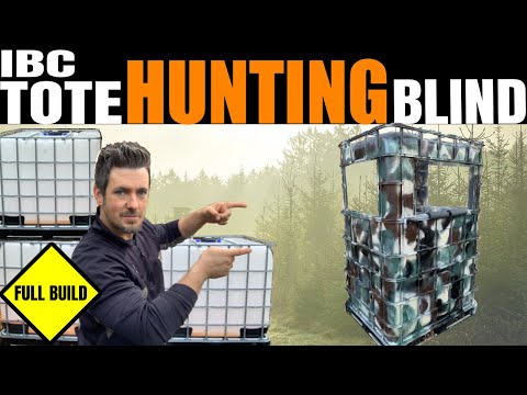 IBC Tote Hunting Blind: Full Build! How to Build a Simple DIY Homemade Blind out of Plastic & Metal.