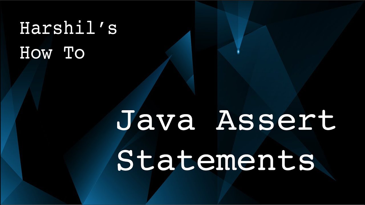 1.13 Assert Statements in Java