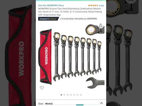 36 % off WORKPRO 8-piece Flex-Head Ratcheting Combination Wrench Set