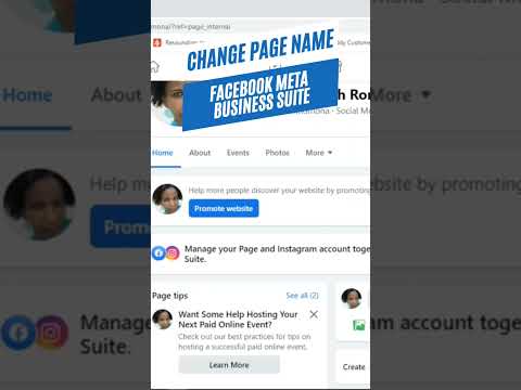 Change Your Facebook Page Name and Username Now! Meta Business Suite