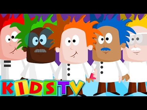 Five Mad Scientists | Nursery rhymes with actions for children | Kids Tv Nursery Rhymes