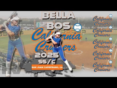 2025 Bella Bos Shortstop and Catcher/3B, Softball Skills Video - Cal Cruisers Turi