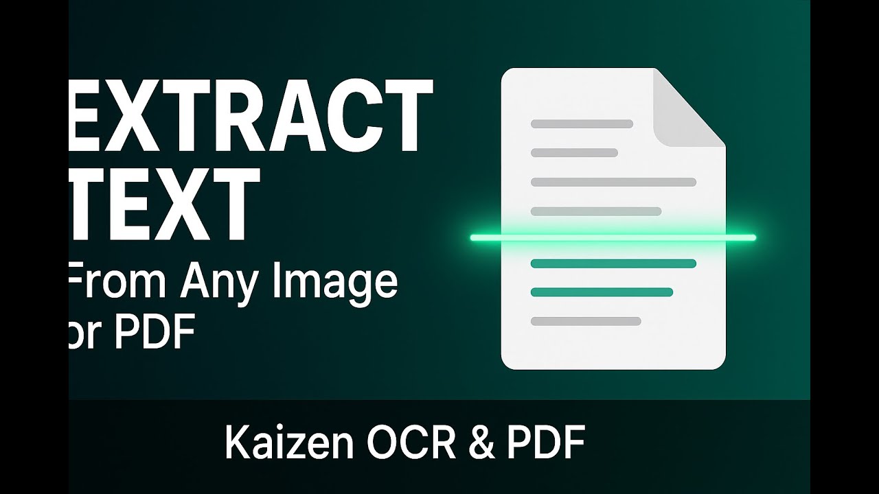 Kaizen OCR & PDF - Extract Text from Images & PDFs | All Features Demo