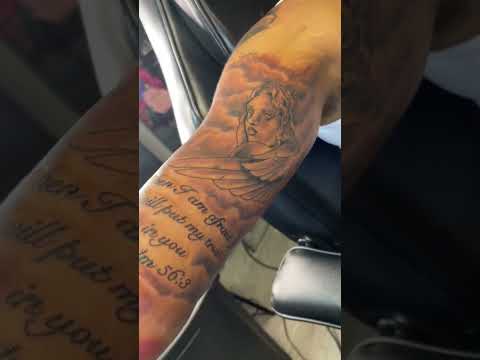 #beautiful #sonder #angel #armtattoo #darealisttatts #tattoos #machineininkstudios #fyp