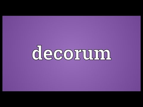 Decorum Meaning