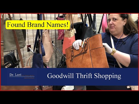 Brand Names! Goodwill Shopping: Purses, Handbags, Tags, Logos, Vintage Chairs - Thrift with Dr. Lori