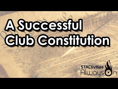 A Successful Club Constitution