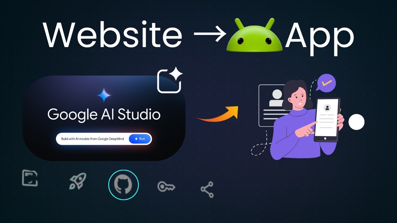 Turn a Website into an Android App Using AI | Google AI Studio + GitHub + Netlify → APK/AAB