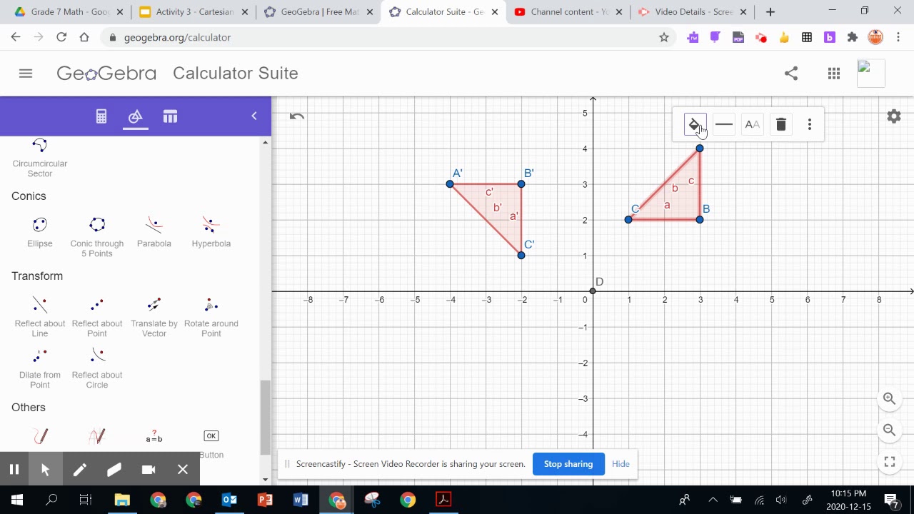 GeoGebra Rotation around a Point