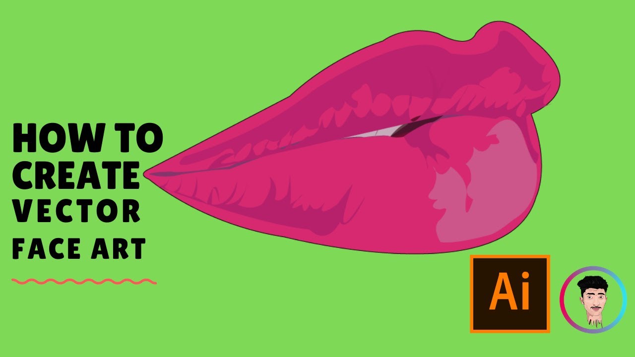 How to create Vector lips | how to make vector lips in illustrator | adobe draw lips tutorial .