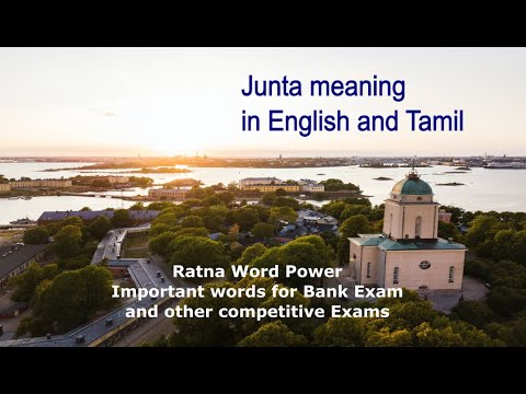 Word Power #49 Junta Pronunciation, Meaning in English and Tamil