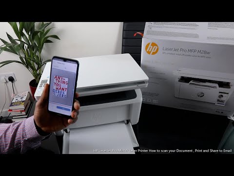 HP LaserJet Pro M28W Laser Printer How to scan your Document ,Print and Share to Email
