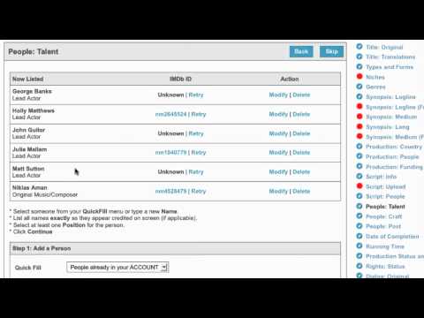 Getting to grips with IMDB and Withoutabox