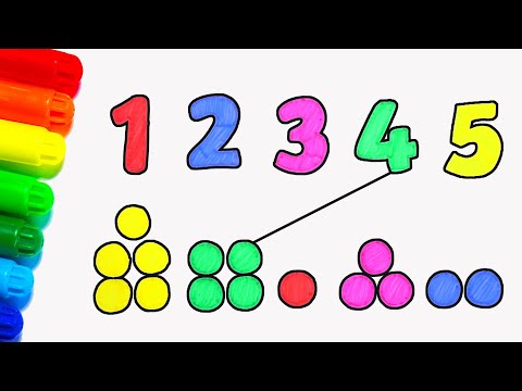 Number drawing game for kid [숫자놀이] 아이들을 위한 1부터 10까지 그림자 점선 숫자 따라쓰기 ...