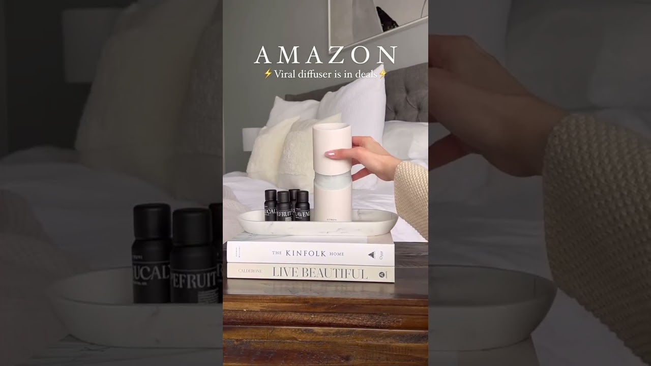 Vitruvi Move Cordless Diffuser for Essential Oils | Ultrasonic Essential Oil Wireless Diffuser.