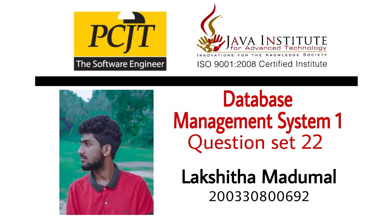 DBMS Practical Question Set 22 | Java Institute