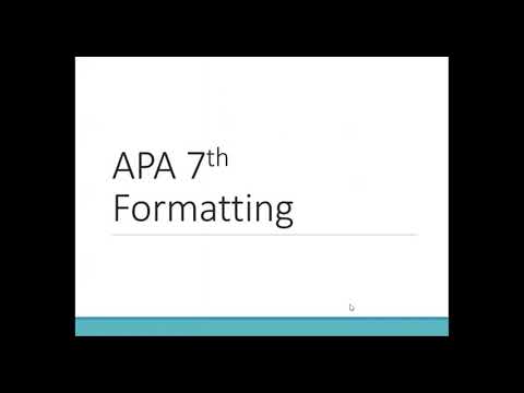 Week 11 Writing APA Formatting