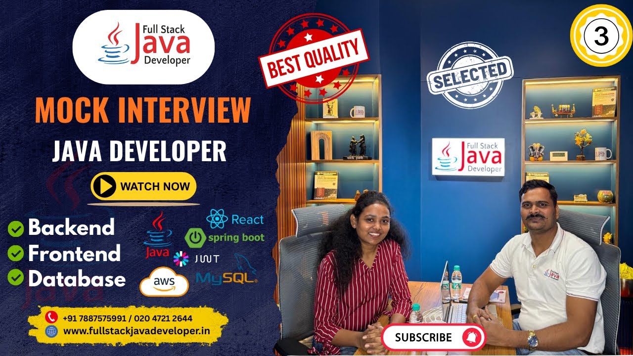Java Developer  Interview | 3 Year Experience – Full Stack Java Developer