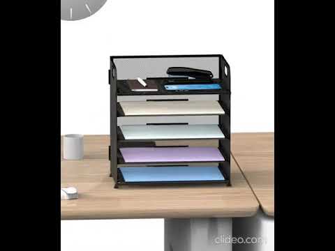 Get it on Amazon 👉 https://amzn.to/3UnQwzW Supeasy 5 Trays Paper Organizer with Handle