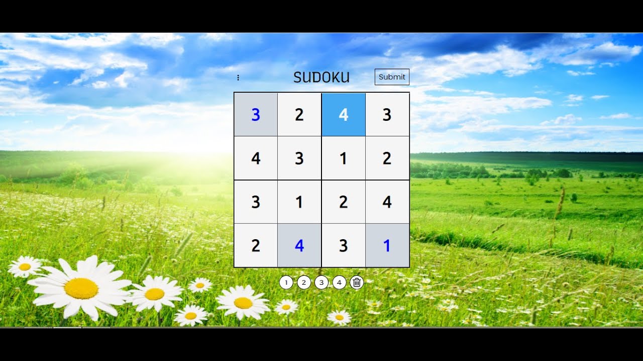 Sudoku Game using JavaScript