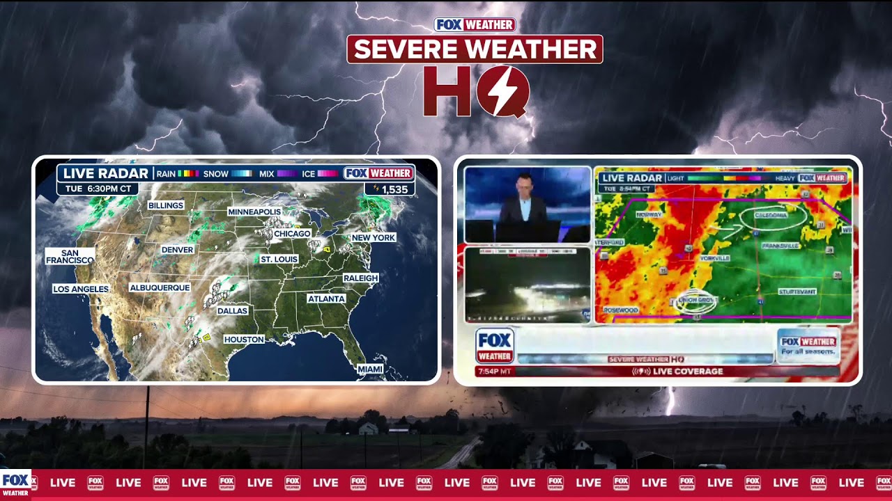 LIVE Coverage Tracking Huge Hail, Tornadoes and Dangerous Severe Weather Threat | FOX Weather
