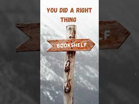 You did a right thing #BookShelf @bookshelf_TheNewJourney