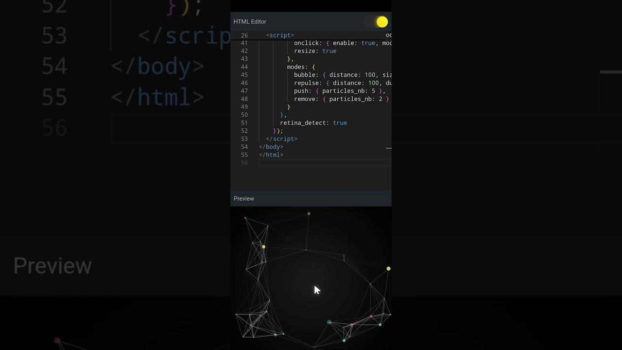 🌠 Dreamy Floating Particles Animation ✨ | Interactive Particle System #animation #particles #cool
