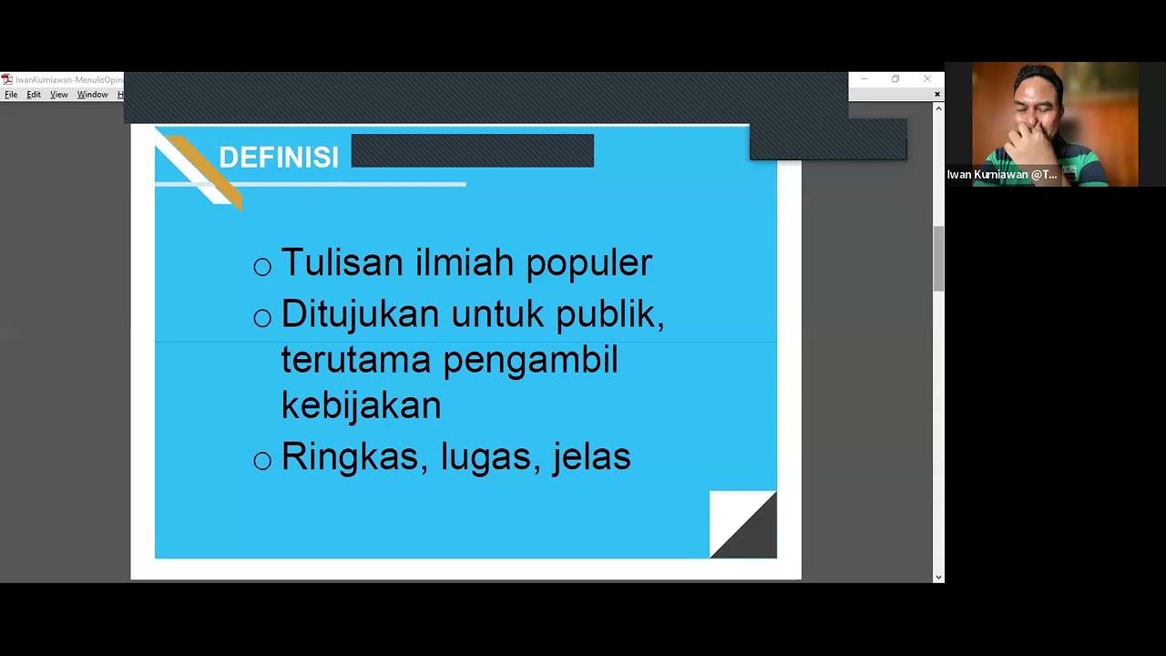 Workshop: Menulis Opini Ala Tempo