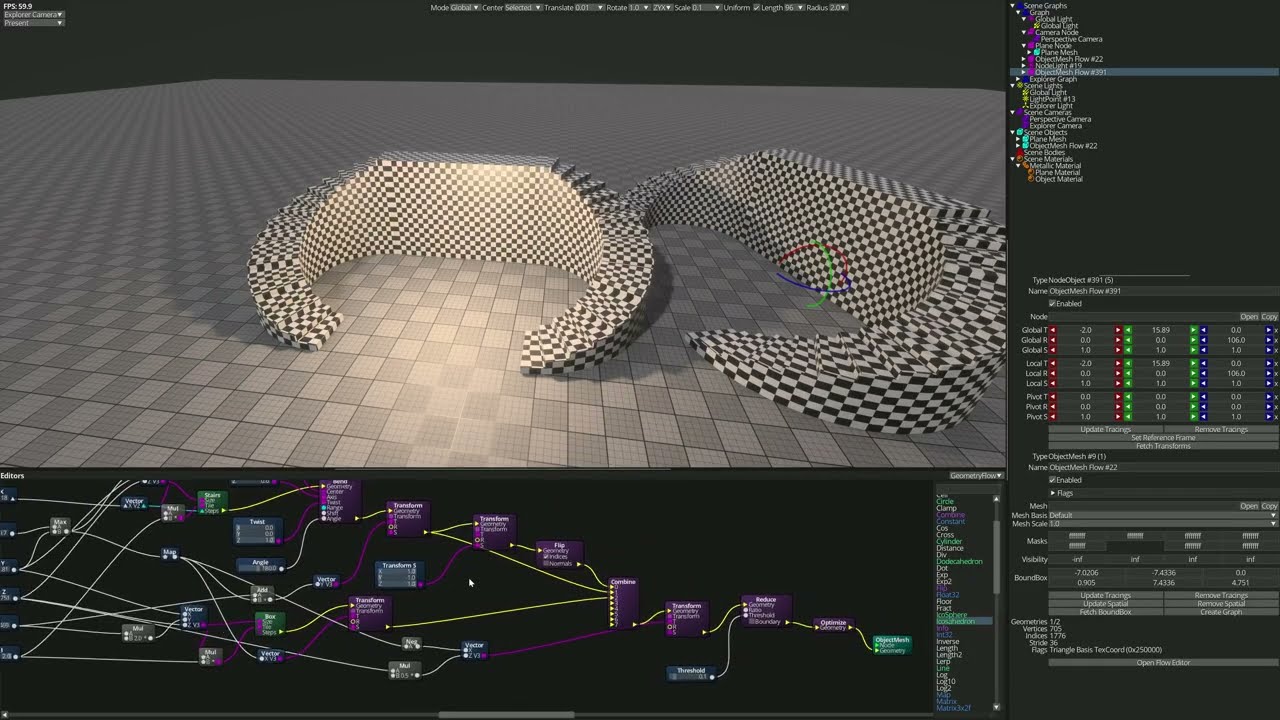 [Tellusim Engine SDK] GeometryFlow Stairs Node