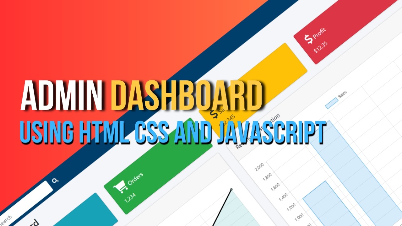 Responsive Dashboard Using HTML CSS & JavaScript | Dark & Light Mode