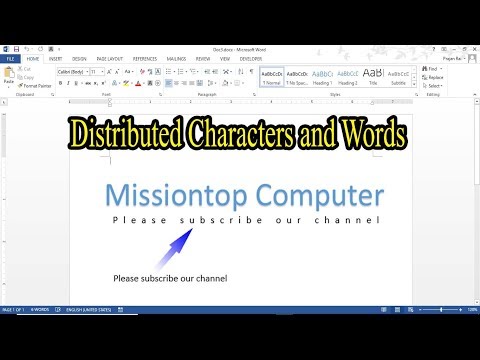 How to add space between characters and words in Microsoft Word