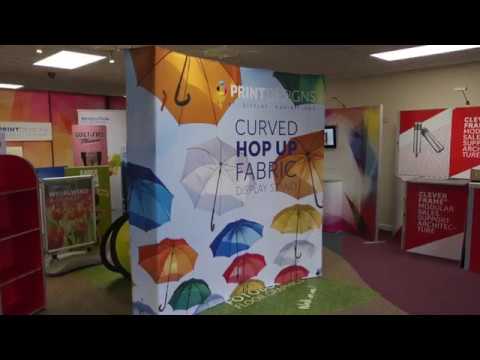 Curved Fabric Pop Up Stand