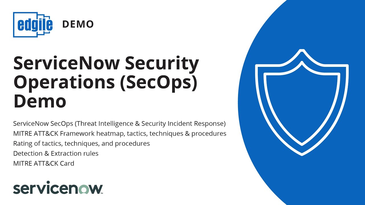 ServiceNow Security Operations SecOps Demo