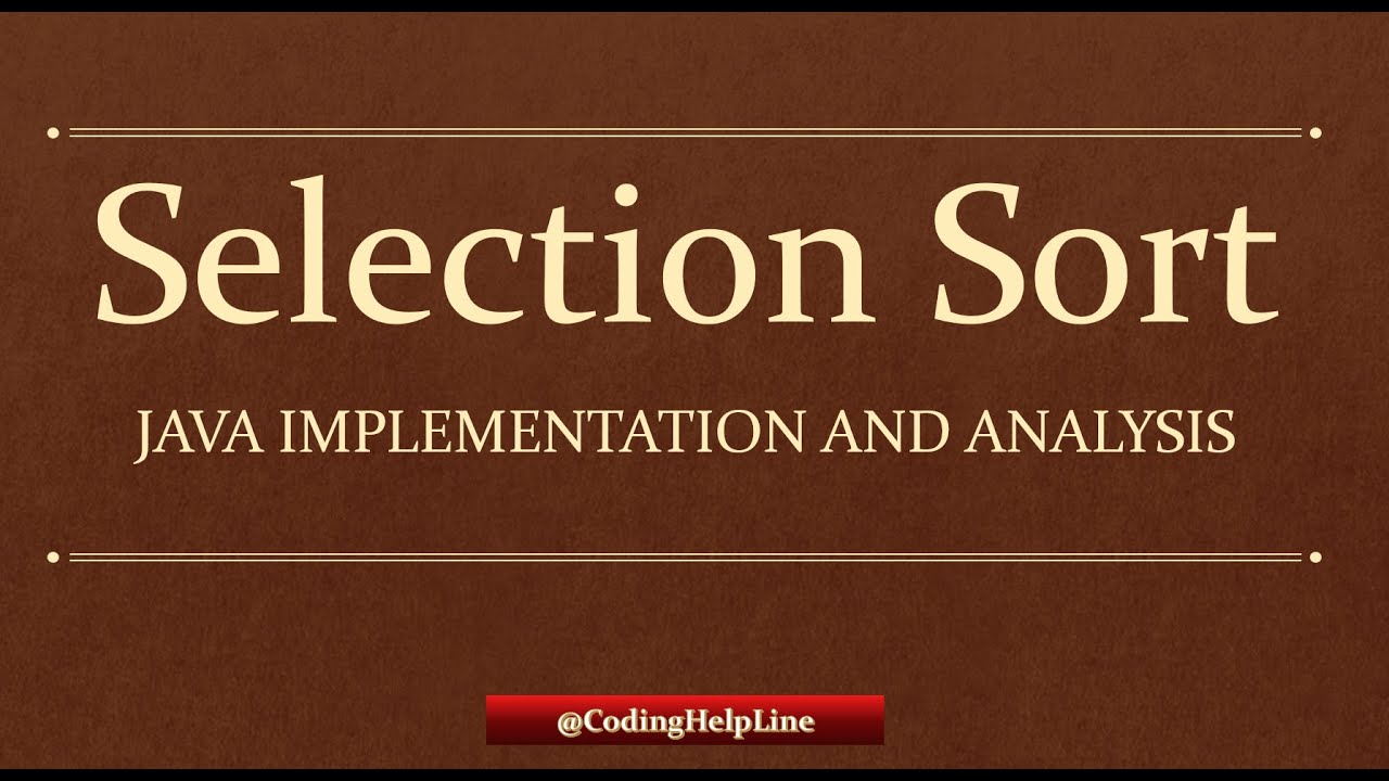 #Java OOP #Selection #Sort #Algorithm and #Benchmarking