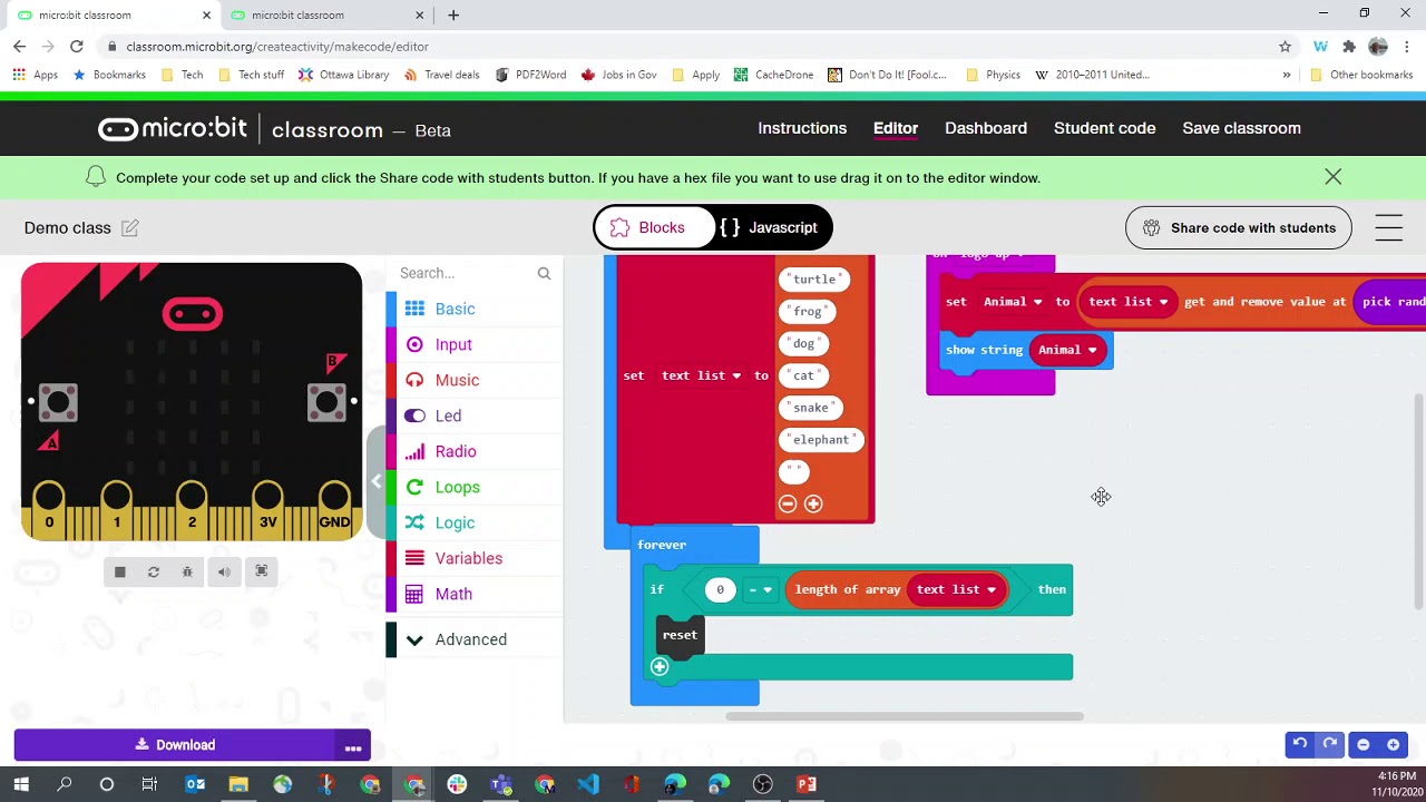 Getting started with micro:bit classroom