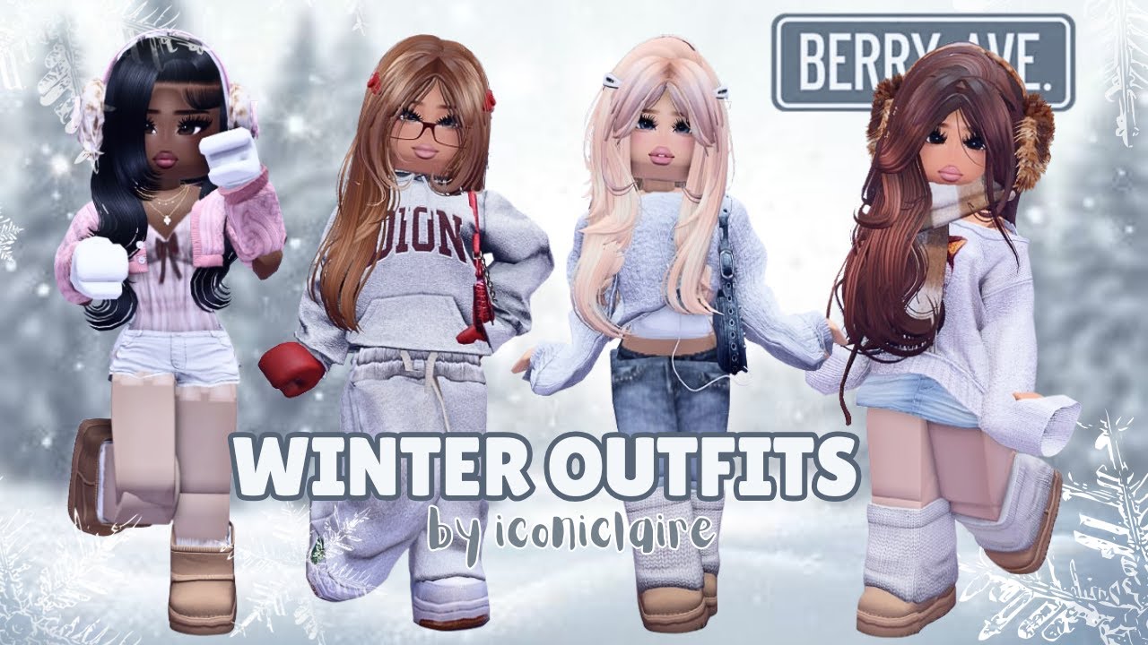 ʚ WINTER OUTFITS ɞ | tutorial | Berry avenue ʚ ☕❄️⛄