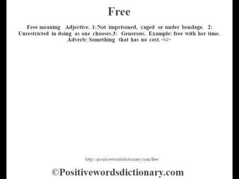 Free definition | Free meaning