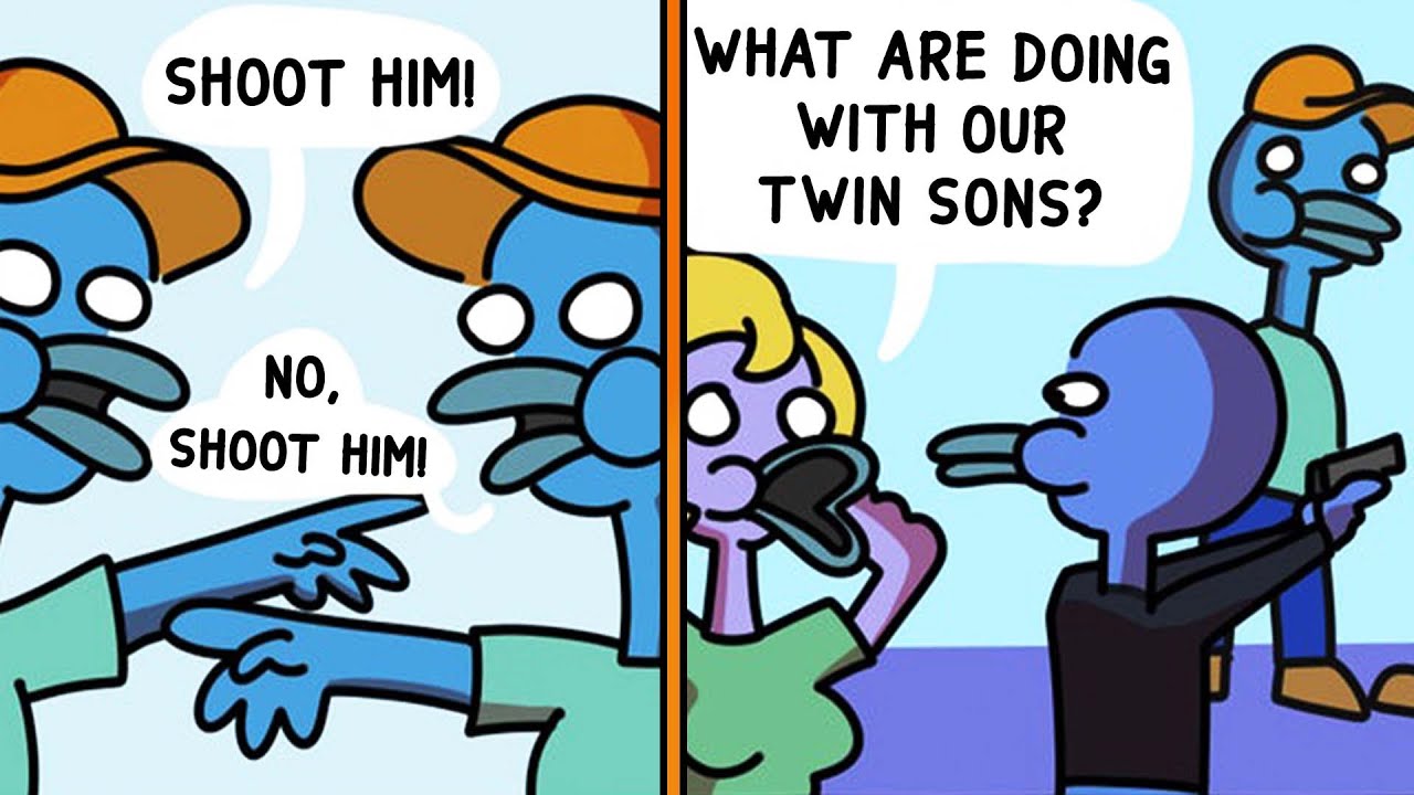 The struggles of identical twins- A Dub  funny Webcomics