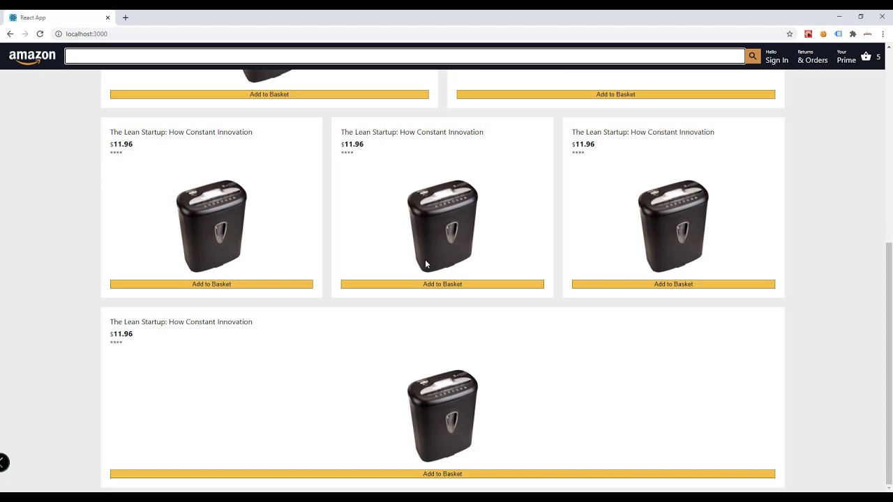 Create an Ecommerce Site with React # Part 1