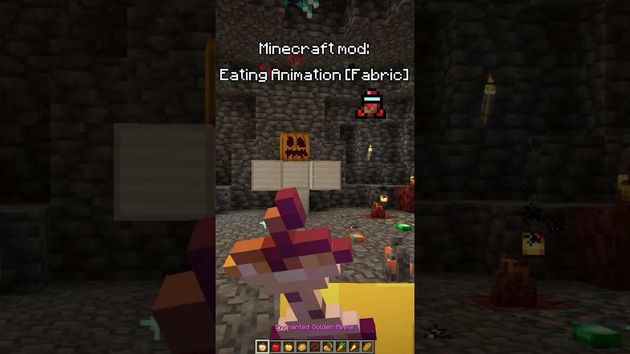 Eating Animation mod 1.18-1.21.1 for fabric! #minecraftmod  #theone_ss #minecraftfabric  #modvanilla