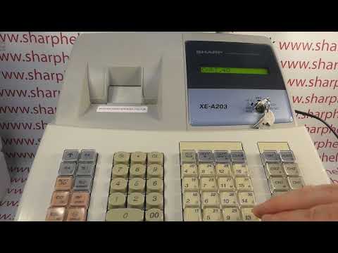 How To Use the Dept # Button To Access Departments 33-99 Sharp XE-A203 / XE-A206 Cash Registers
