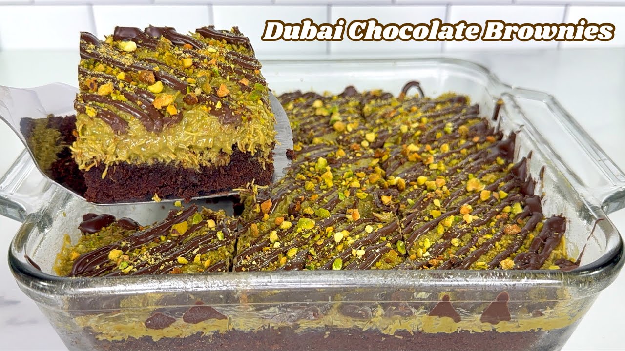 HOW TO MAKE THE VIRAL DUBAI CHOCOLATE BROWNIES!