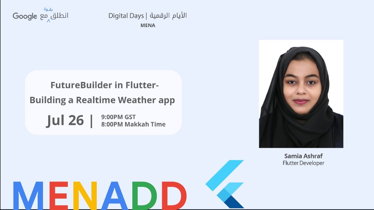 FutureBuilder in Flutter - Building a Realtime Weather app (Samia Ashraf)