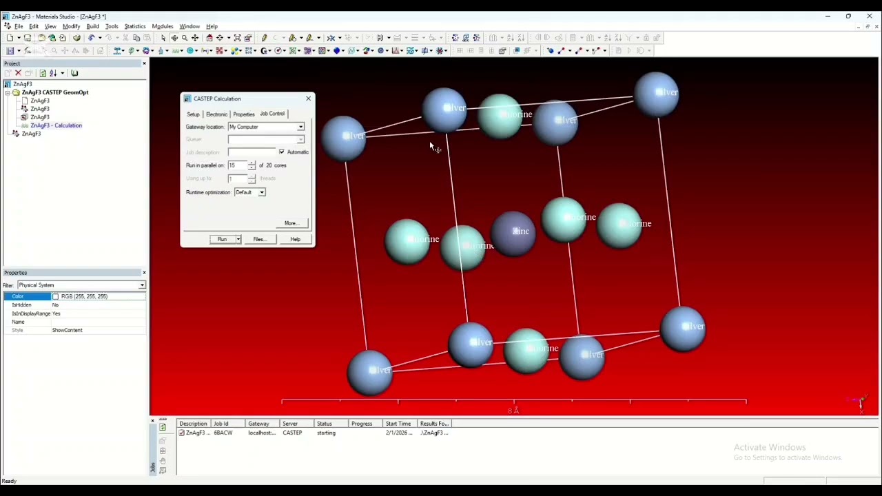 🎥 Geometry Optimization in Materials Studio | Step-by-Step Tutorial