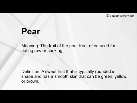 Pear Meaning