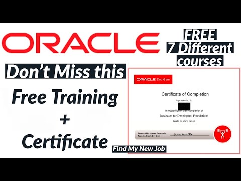 ORACLE Developers Free Courses with Free Certificates | SQL Developer Courses | Oracle Certification