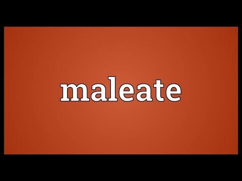 Maleate Meaning